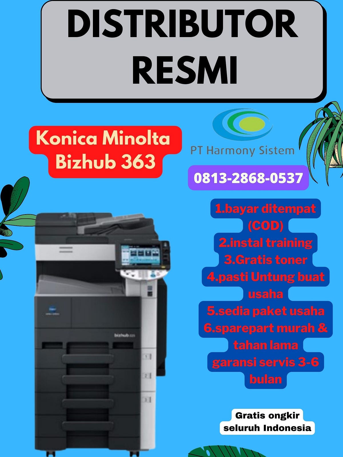 Distributor Resmi mesin fotocopy Konica Minolta 363 Cakranegara Utara Mataram ...