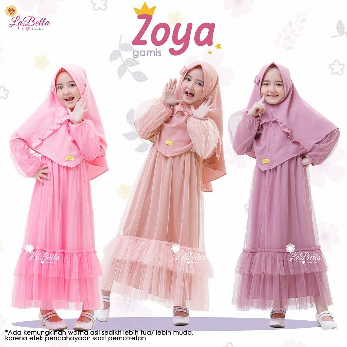 Hello mom, ada yg baru lagi nih dari La Bella, yups namanya gamis zoya ...
