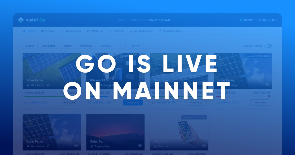 MyBit Go is now live on Mainnet!. After two years of development… | by ...