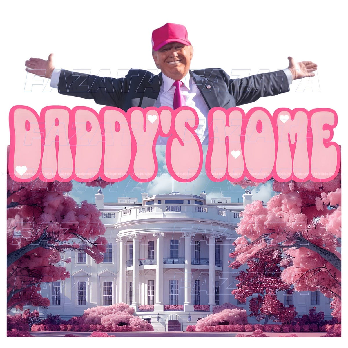 Daddy’s Home Trump Real Good Man Donald Pink Preppy Edgy Png High ...