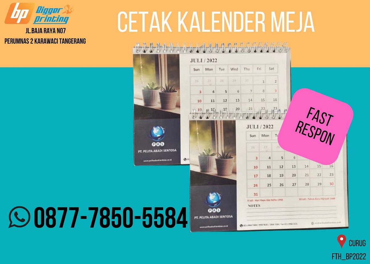 FAST RESPON, Wa./Call. 0877–7850–5584, Cetak Kalender Meja - Cetakkalenderdindingtng - Medium