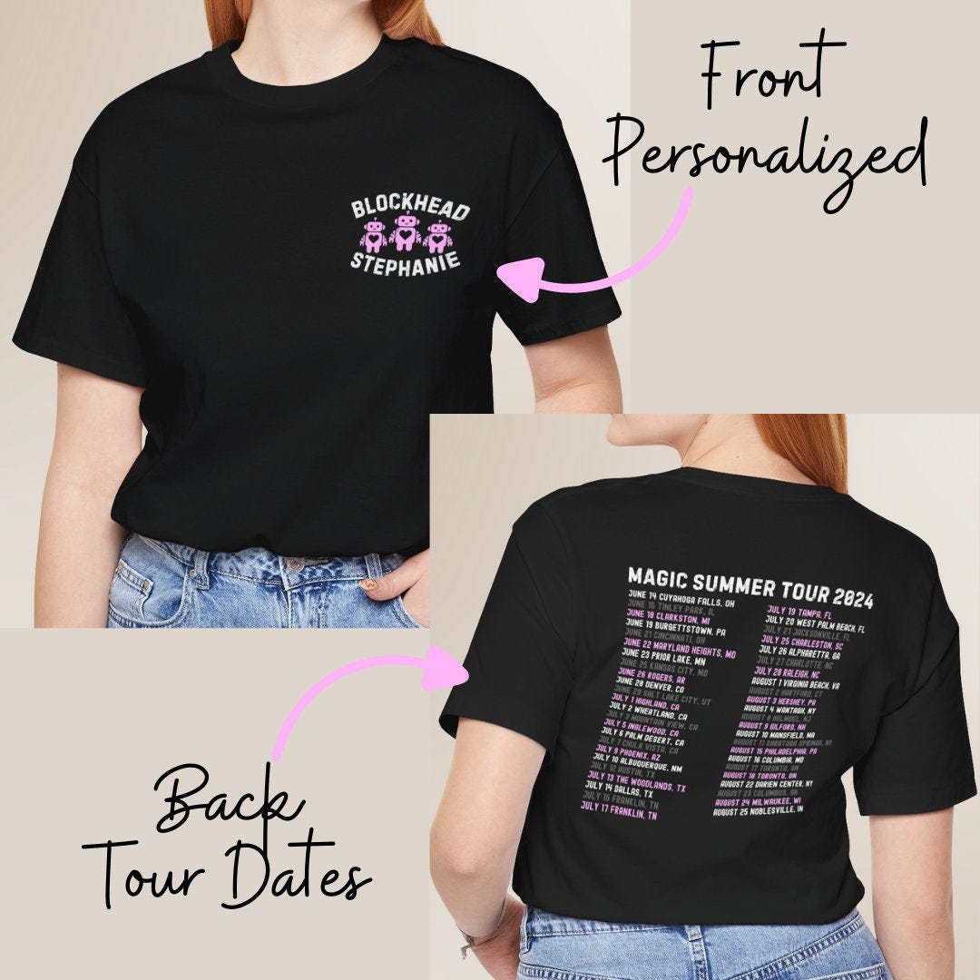 Personalized Blockhead NKOTB Magic Summer Tour 2024 Concert T-Shirt ...
