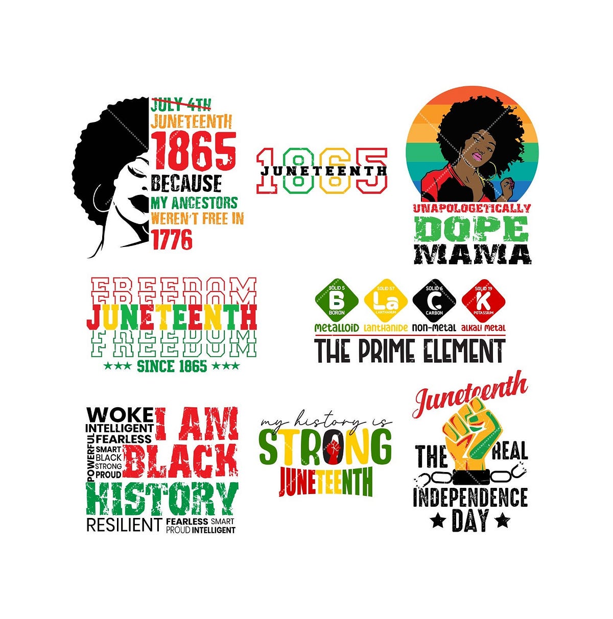 Juneteenth png bundle Black History png Sublimation 1865 Freeish ...