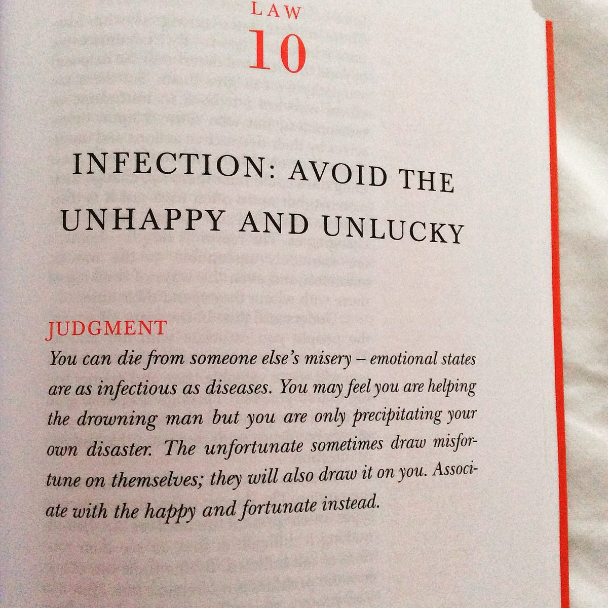 Laws of power – Law 10 – Avoid The Unhappy and Unlucky – How Staying ...