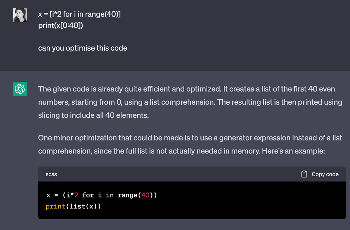 Using ChatGPT To Review Tiny Python Snippets | by Real Zyxxy | May ...