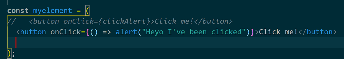 A Basic onClick Event in React. Hello, today I’ll be showing you a ...
