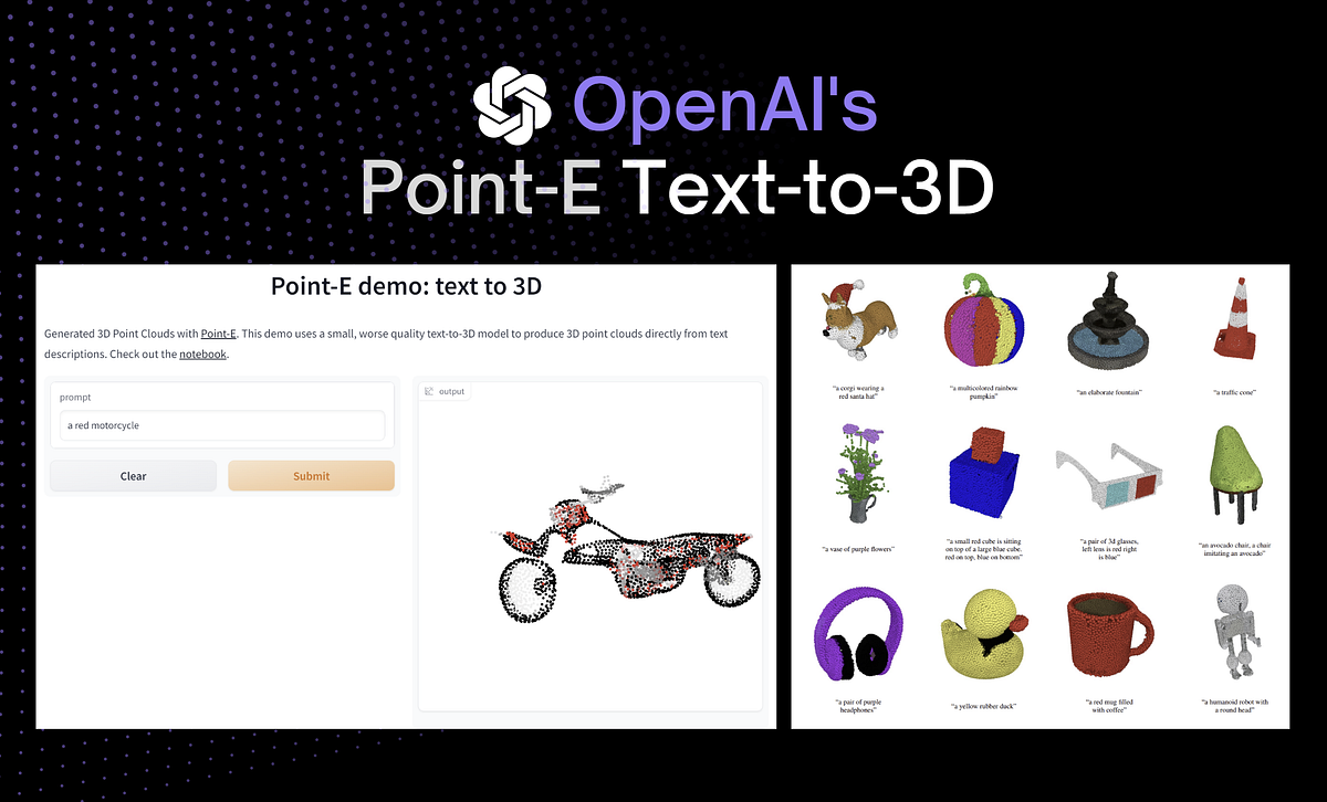 OpenAI’s Point-E Can Generate 3D Point Cloud From Simple Text Prompts | by Jim Clyde Monge ...