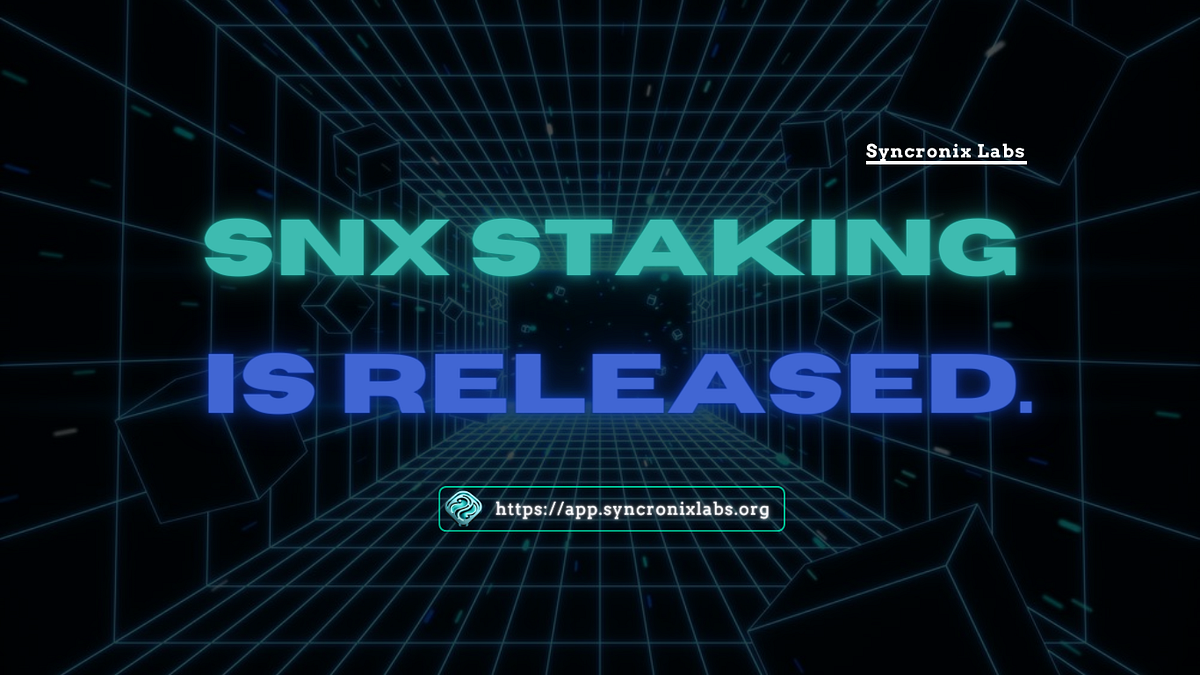 The initial utility of SNX has been unveiled. | by Syncronix | Mar ...