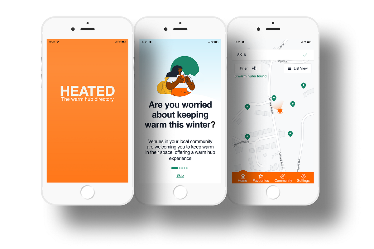 Case Study: Heated | Mobile App. Conceptual Design Project | Completed ...