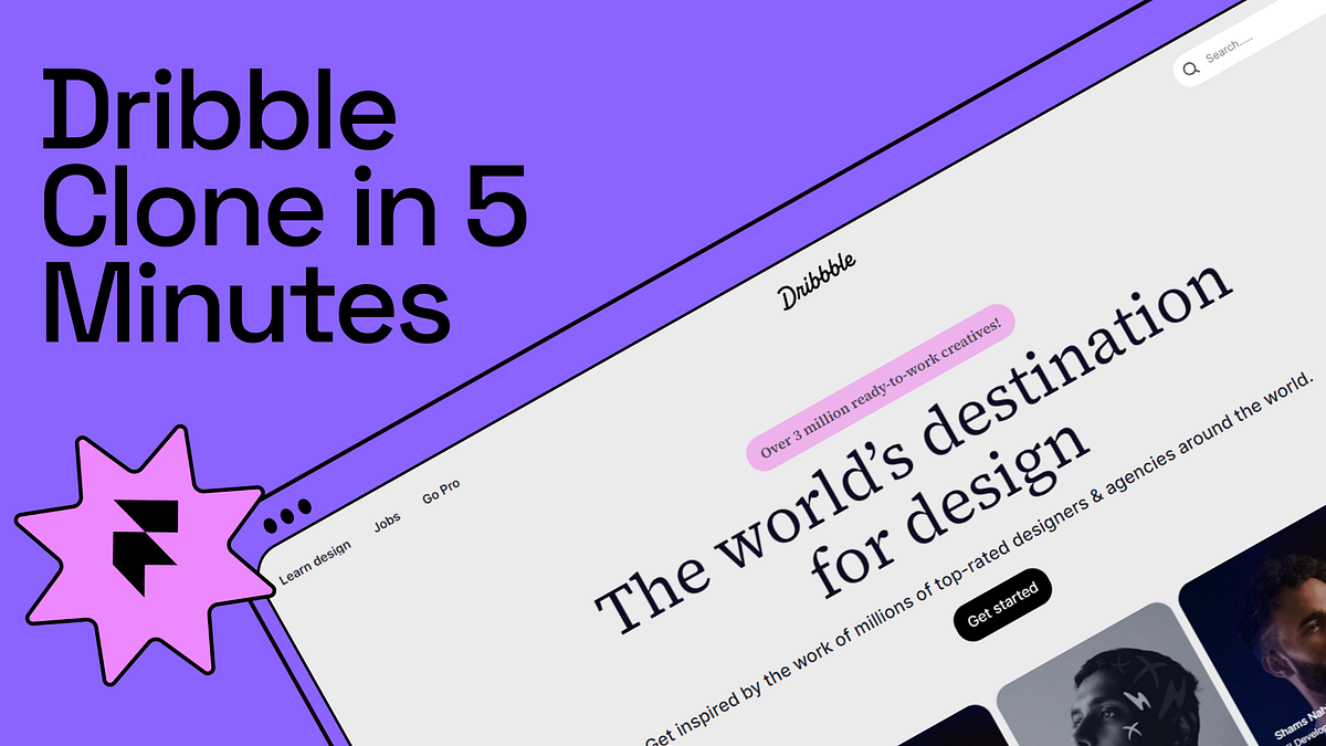 Dribble Landing Page Clone within 5 Minutes | Made with Framer - Shams⚡ ...