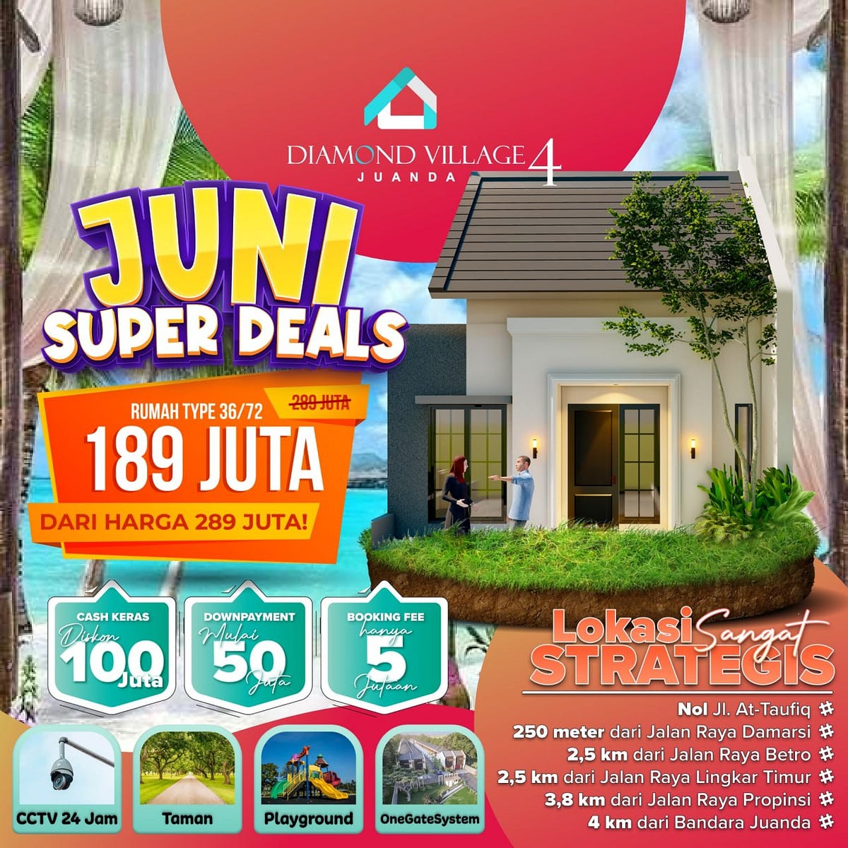 TERBARU, WA 0823–3511–9990, Perumahan Damarsi Buduran Sidoarjo Hanya 100 Juta-an, Diamond ...