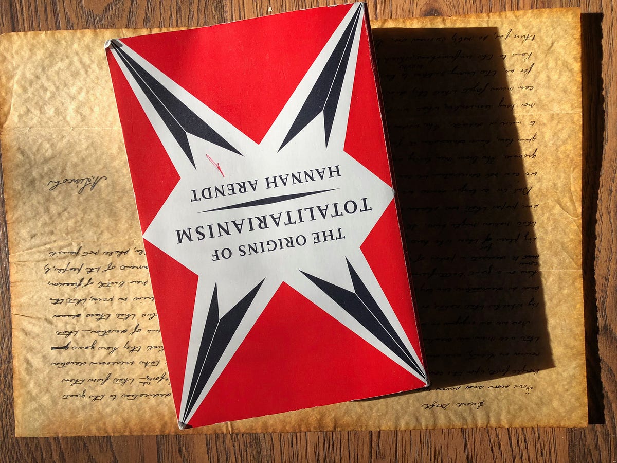 Help from Hannah Arendt. The embers of World War and nazi… | by Carey Rowland | Medium