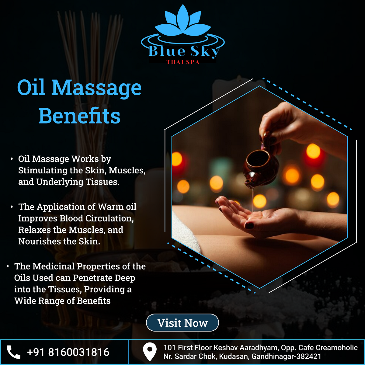 Hot Oil Massage Spa-Gandhinagar - Blueskythaispa - Medium