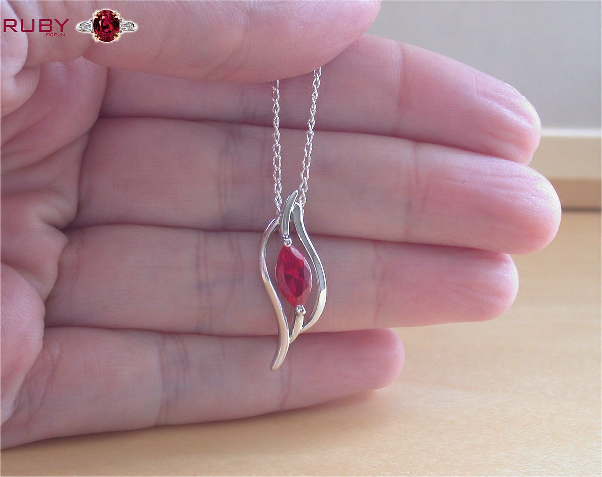 Designer Ruby stone pendent. Designer ruby gemstone pendent will… | by ...
