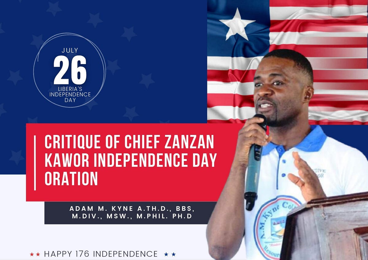 Title “Classic Commentary on Chief Zanzan Kawor speech: Lessons from ...