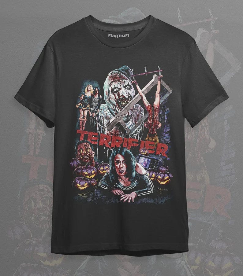 Vintage Terrifier Scary Clown Horror Movie PNG, Limited Terrifier Movie ...