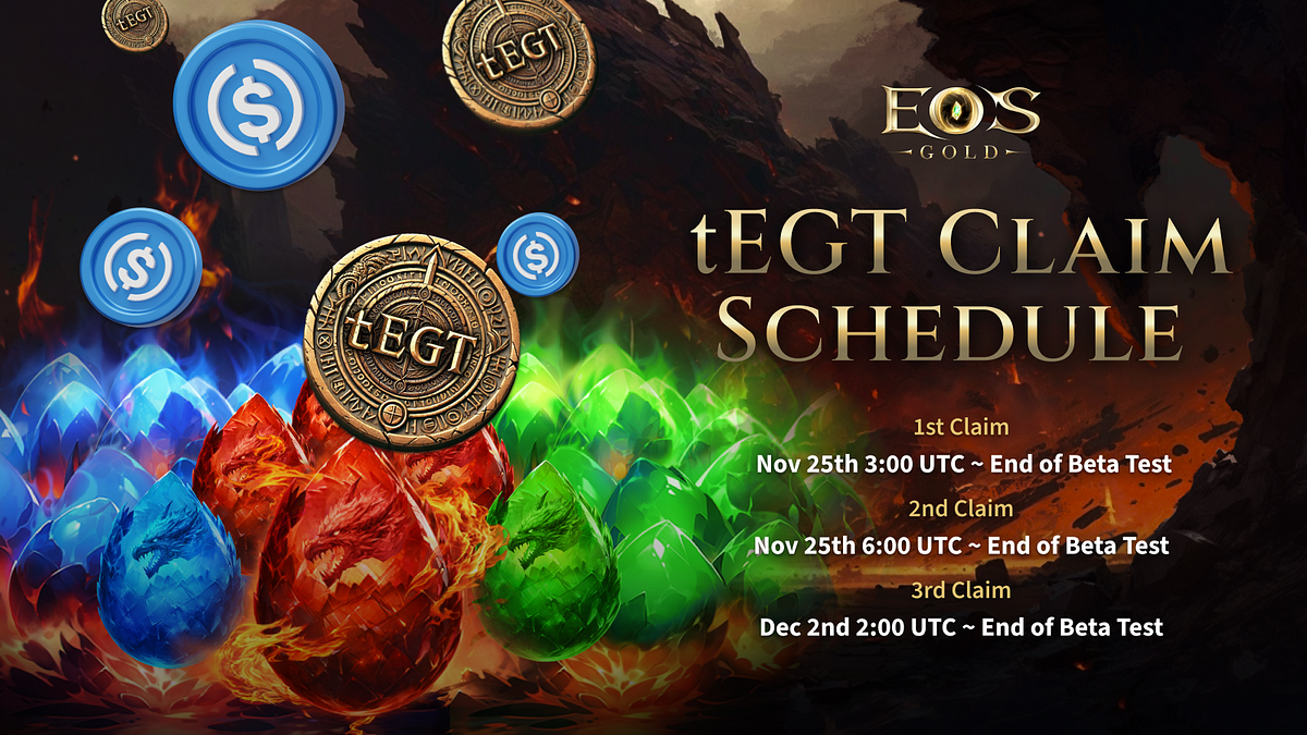 EOS Gold Beta Test: tEGT Claim Schedule & Details | by EOS Gold ...