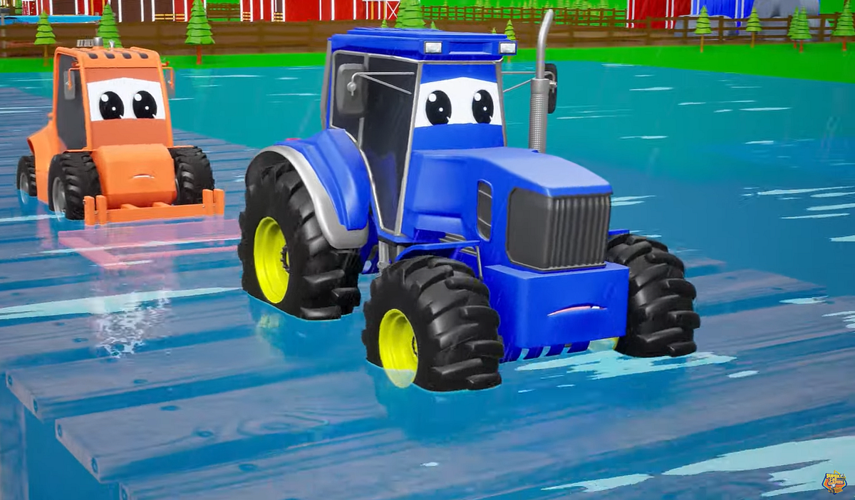 Flood Rescue and Dam Construction by Heavey Vehicles | 3D Cartoon ...