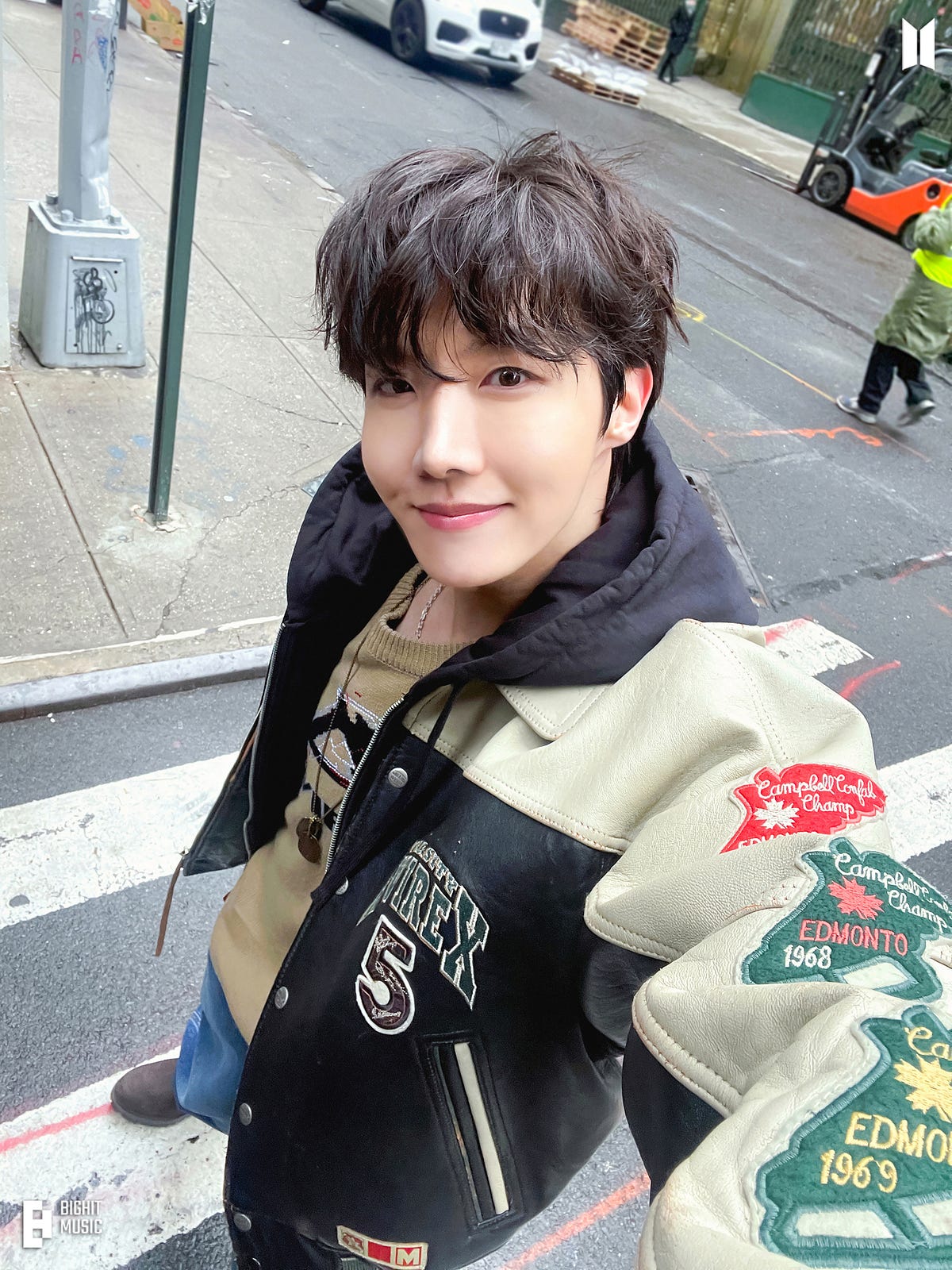 【BTS】Photos (319) j-hope 'on the street (with J. Cole)' MV hope, right here! Source：BTS Weverse ...