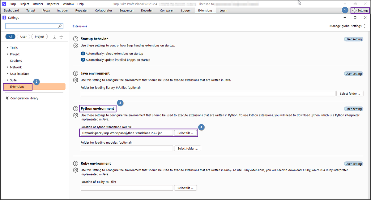 Setting up your custom python extensions in Burp Suite - Vinay Kumar - Medium