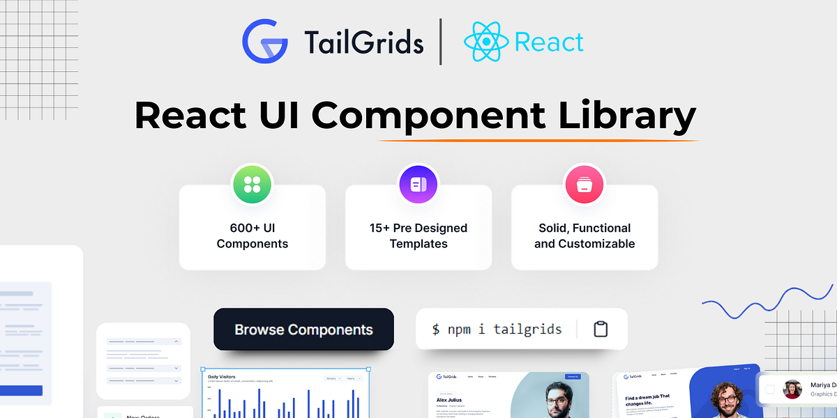 600+ React UI Components for Modern Design | Vinish Bhaskar | Medium