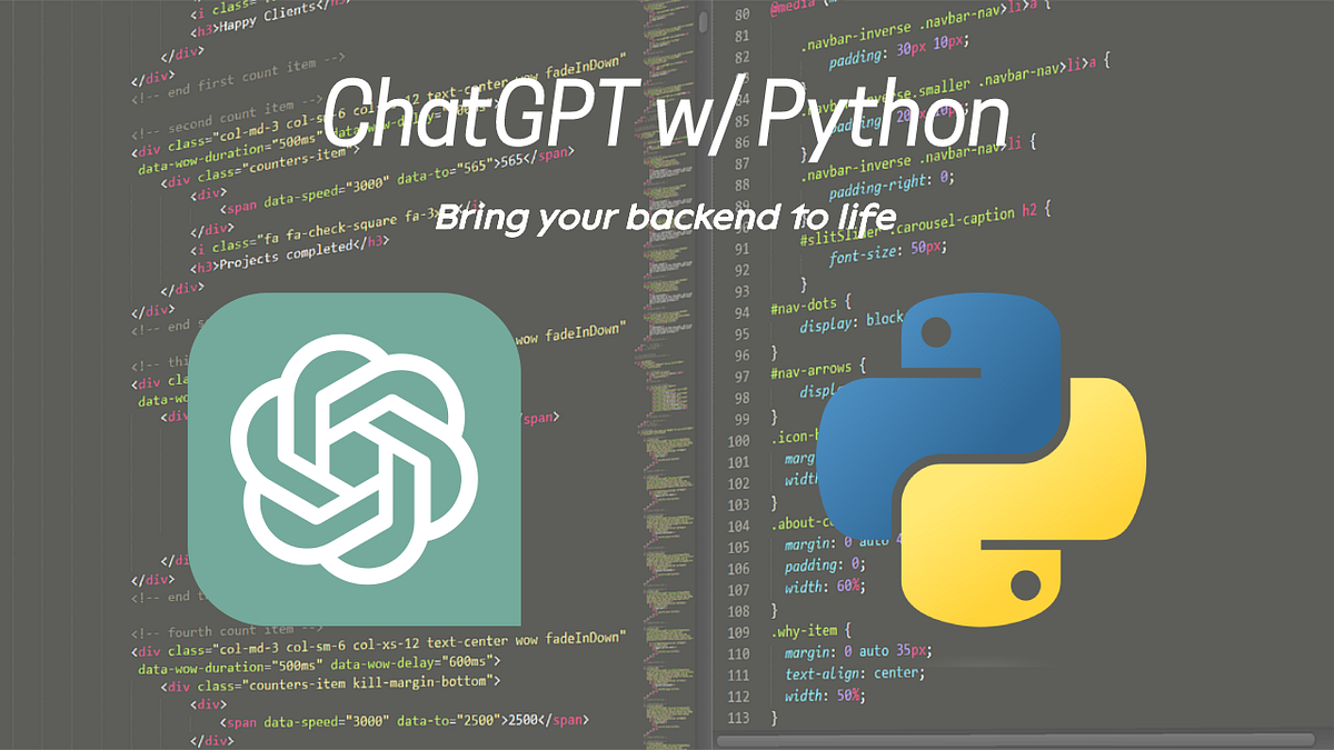 The Whos, Whats, Whys, and Hows of Incorporating ChatGPT with Python ...