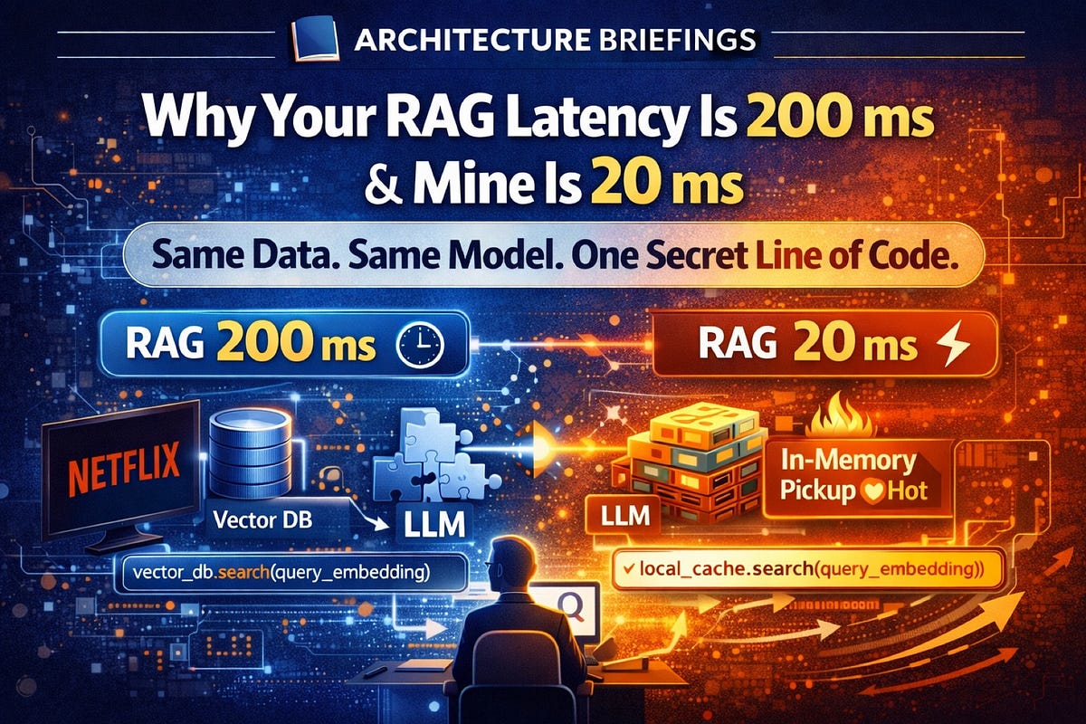 Your RAG Latency Is 200 ms. Mine Is 20 ms. Same Data. Same Model. One ...