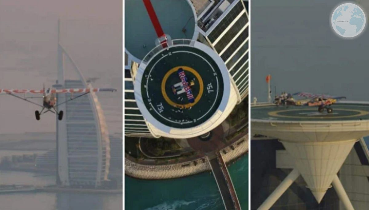 A Video has gone Viral of the amazing Landing of a Plane on the Helipad ...