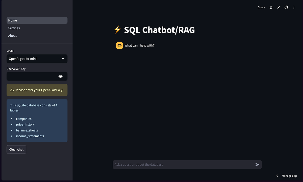 Chat with your SQL database. Checkout my previous article on talking… | by Vincent Cheng | Dec ...