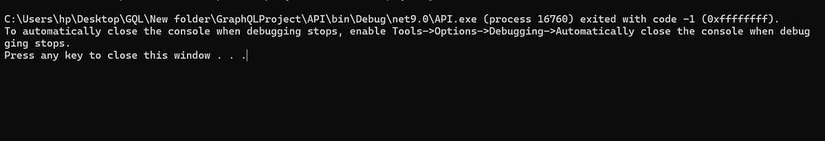 Process Exited with Code -1(0xffffffff): A Quick Fix for .NET Startup ...