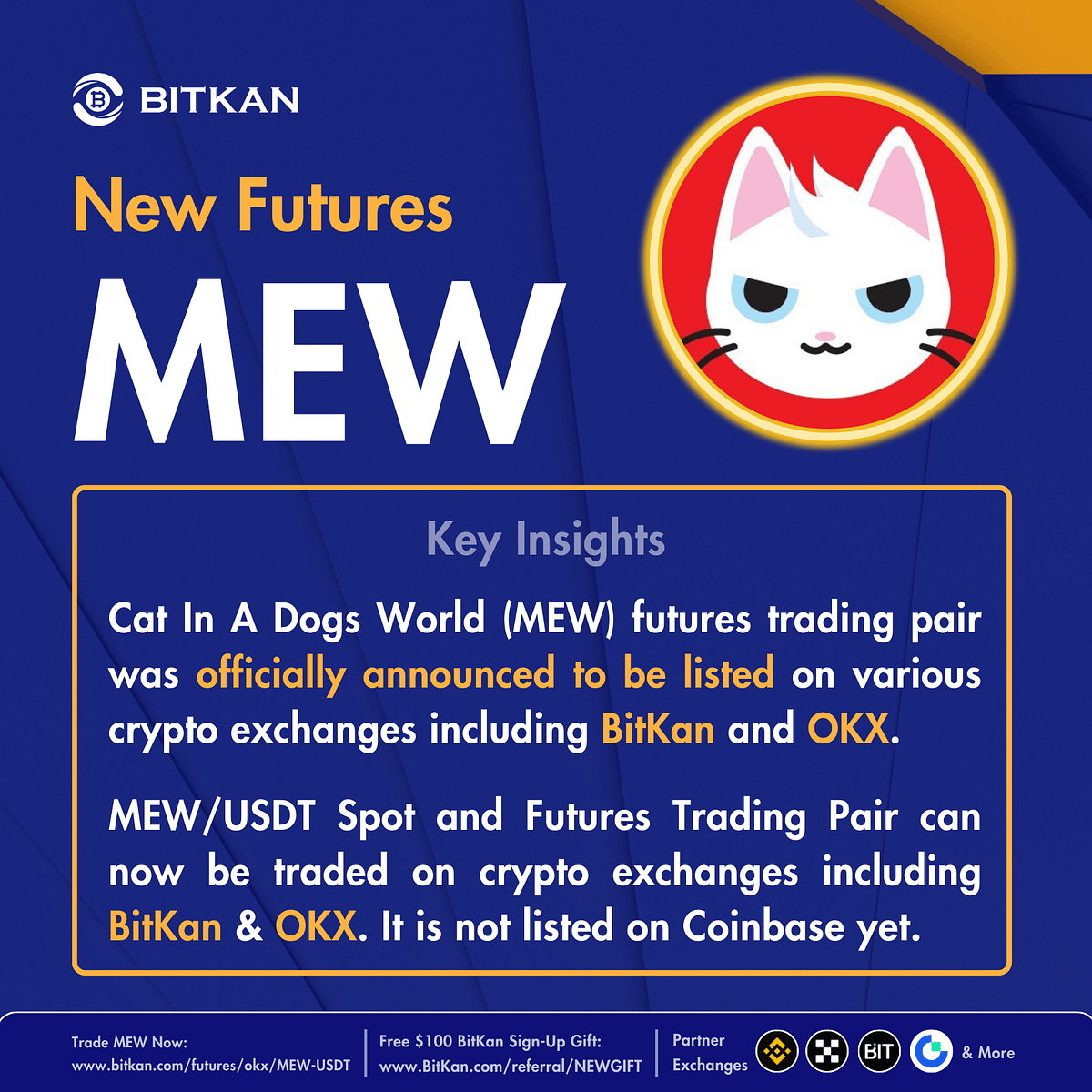 How To Buy Cats In A Dogs World (MEW) Futures — BitKan Crypto Broker ...