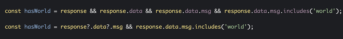 Optional Chaining in Javascript. What if I tell you that the following ...