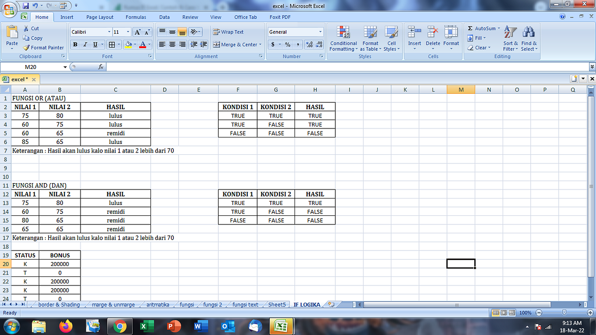 FUNGSI IF LOGICAL. Fungsi IF atau Rumus IF adalah salah… | by M. Nailul ...