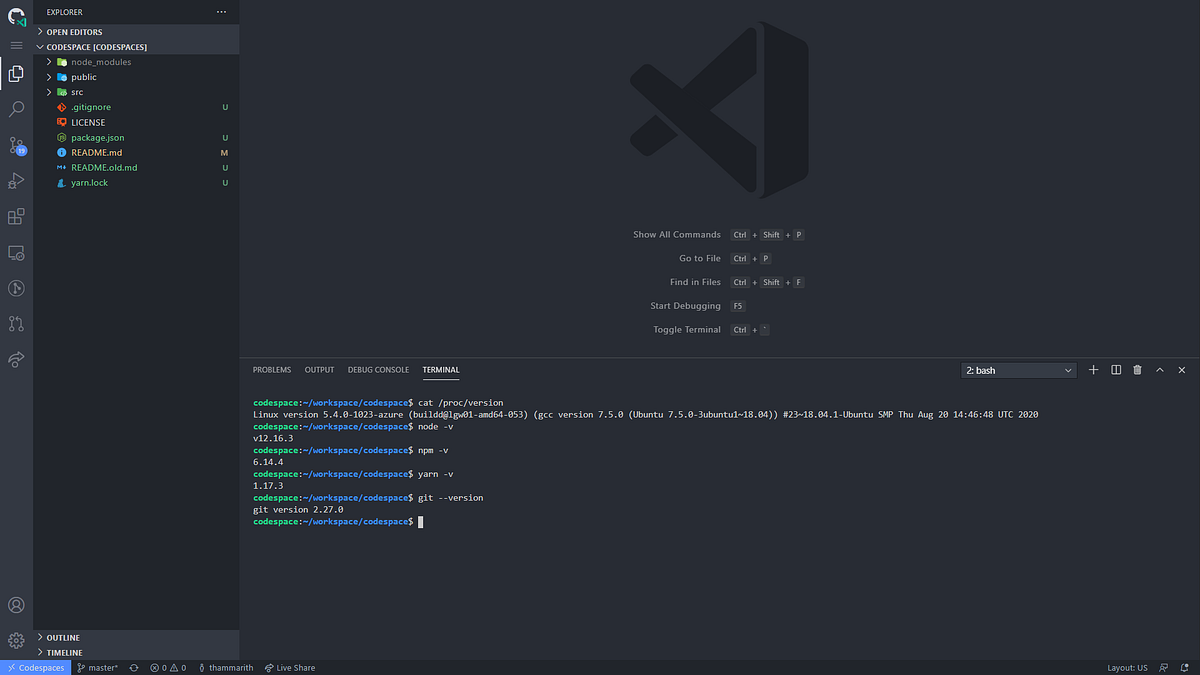 Trying Out New GitHub’s Codespaces | by Thammarith | thammarith | Medium