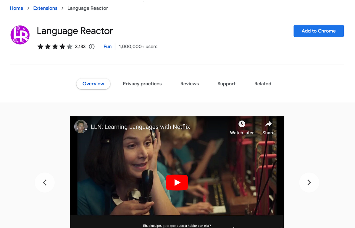 利用 Language Reactor 看雙語字幕影片學英文 — YouTube & Netflix - 彼得潘的 iOS App Neverland - Medium