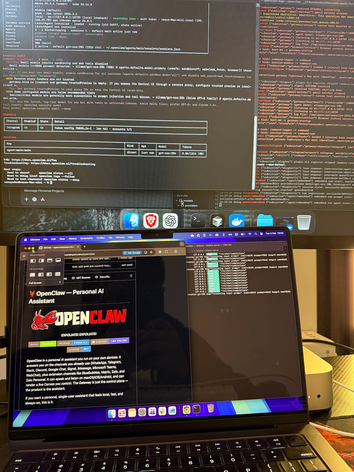Running OpenClaw Locally with Ollama (A Two-Machine Setup) | by Vasu Yadav | Feb, 2026 | Medium
