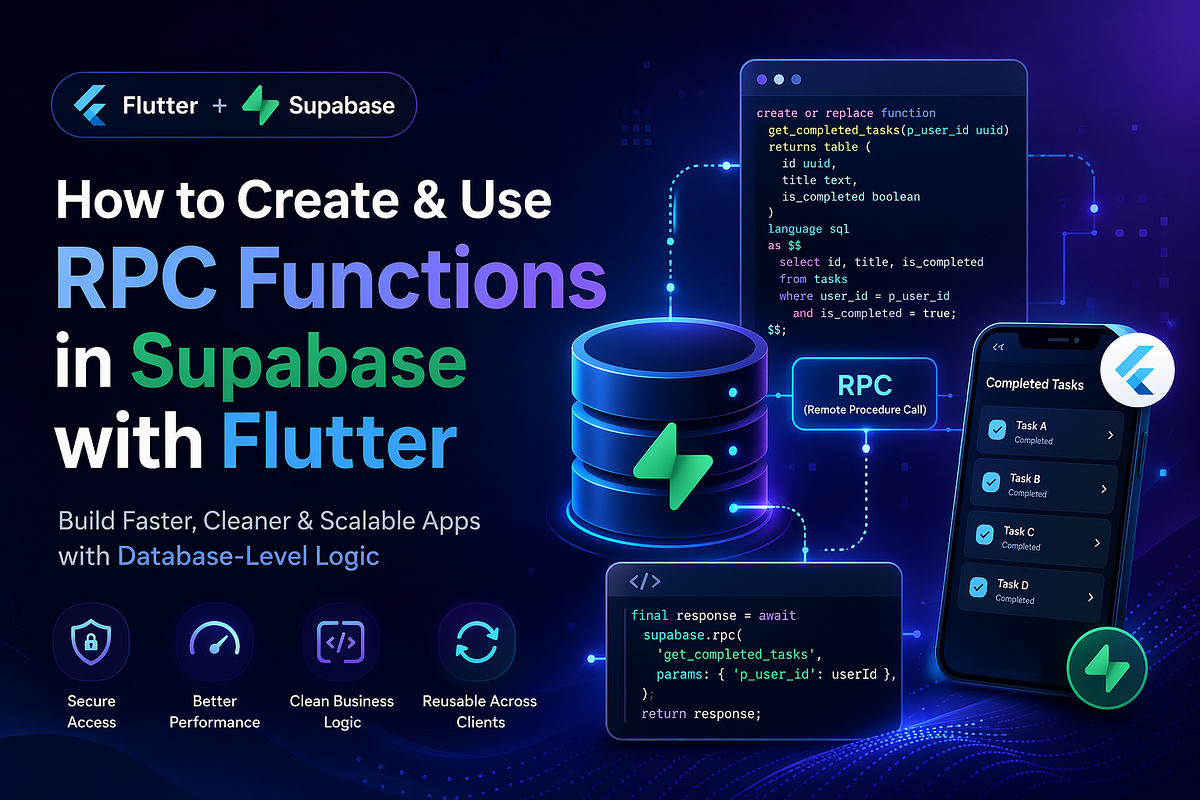 🚀 How to Create and Use RPC Functions in Supabase with Flutter (Step-by ...