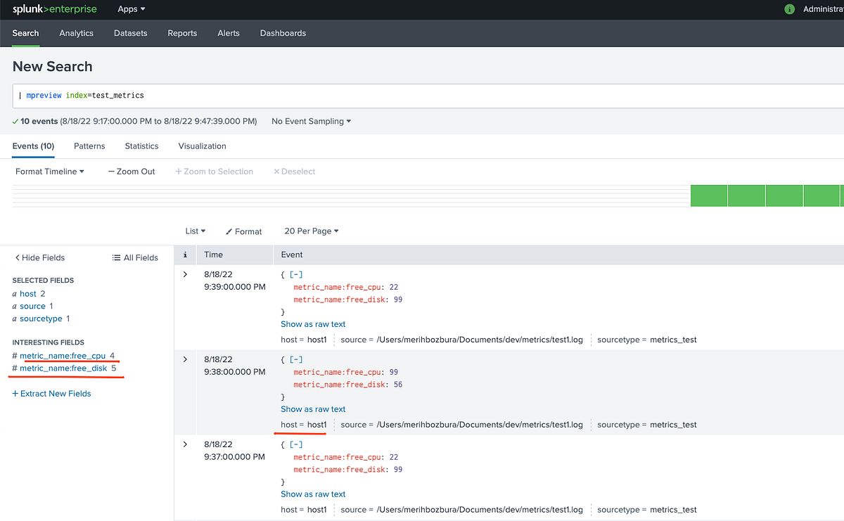 Converting Event Logs into Metrics in Splunk | by Merih Bozbura | Seynur | Medium