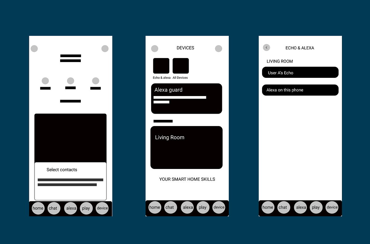 Wireframing Amazon’s Alexa app. Ironhack Challenge 2 — Reverse… | by ...