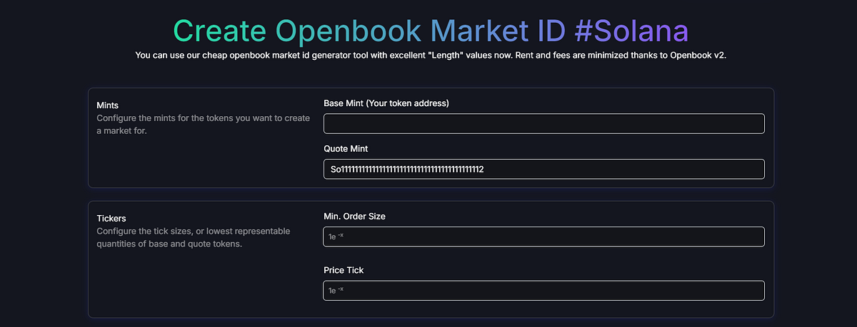 How to Create an OpenBook Market ID for Solana and Raydium | Medium