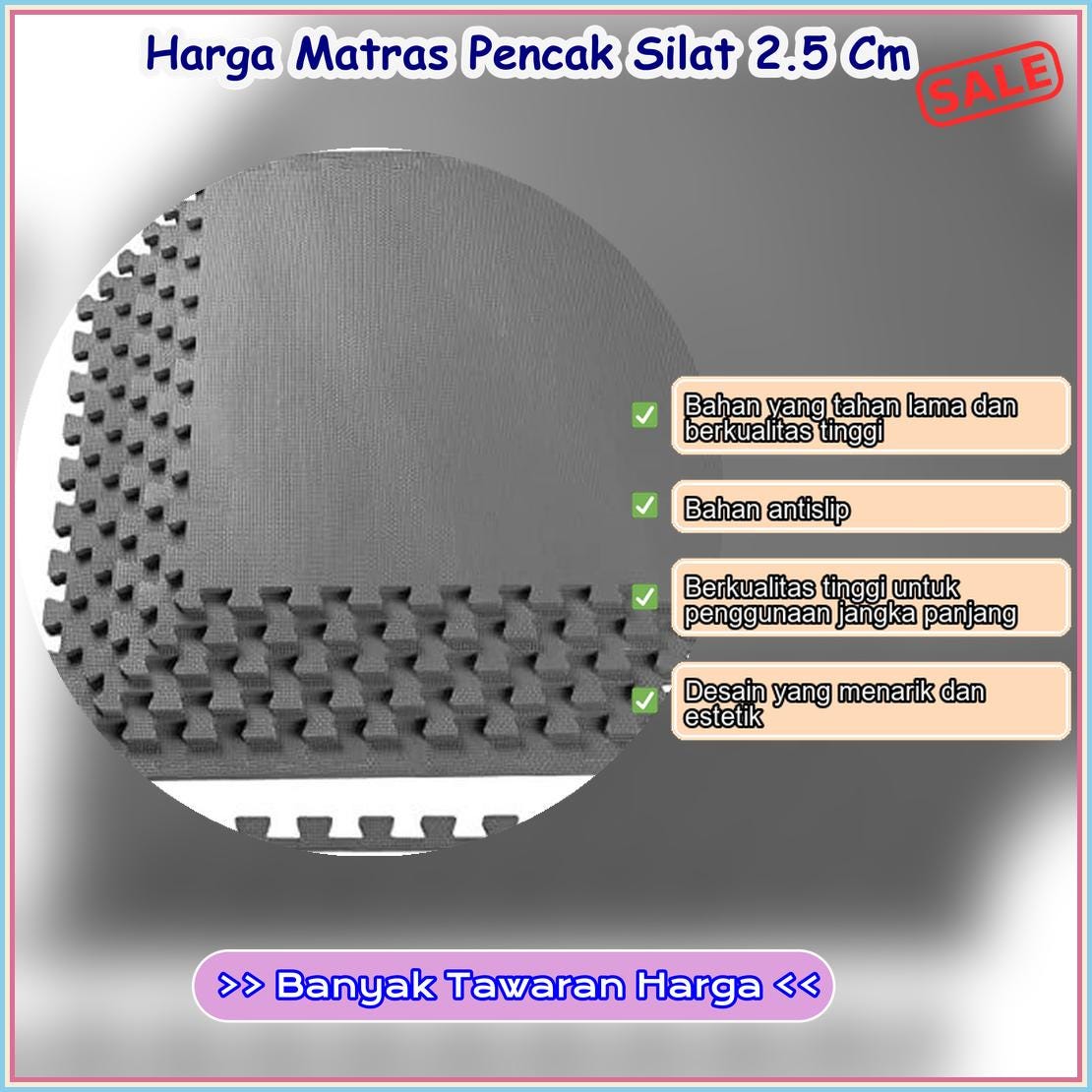 Harga Matras Pencak Silat 25 Cm - Alat Lompat Tinggi - Medium