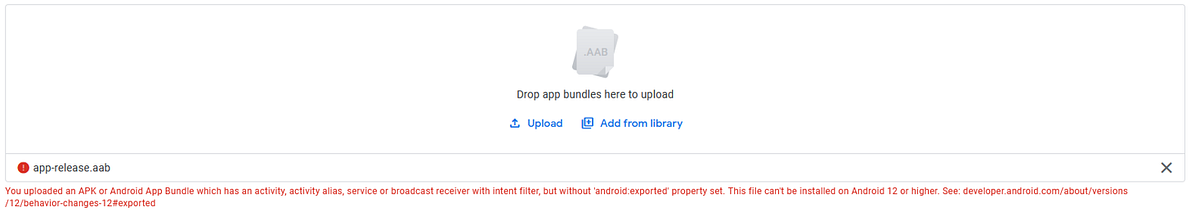 android export property error while deploy app on play-store - feelsafe ...