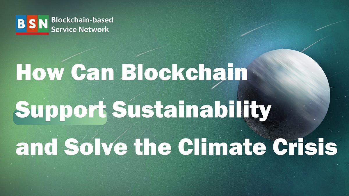How Can Blockchain Support Sustainability and Solve the Climate Crisis ...