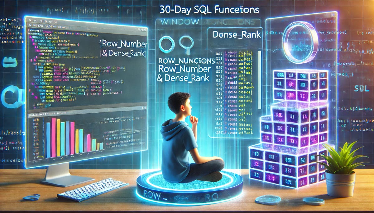 🚀 Day 1 Mastering Window Functions In Postgresql — Rownumber Rank 0005