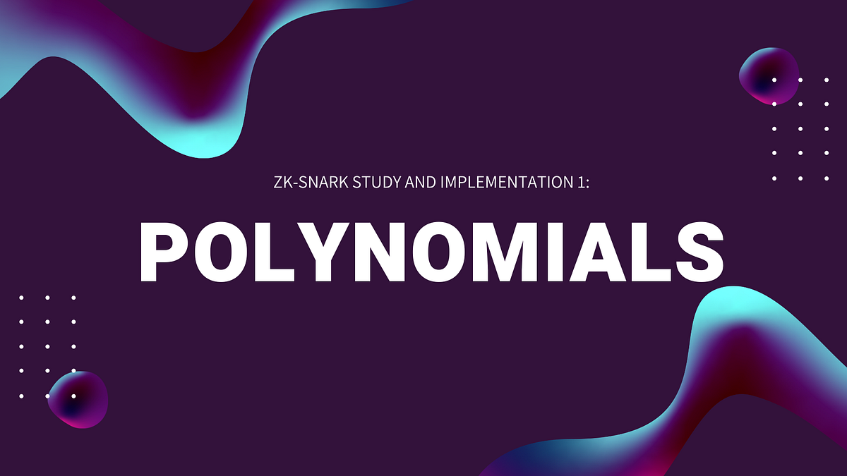 zkSNARK 1: Polynomials. An intro to zkSNARKS and Polynomials… | by Obaloluwa Olusoji | Mar, 2025 ...