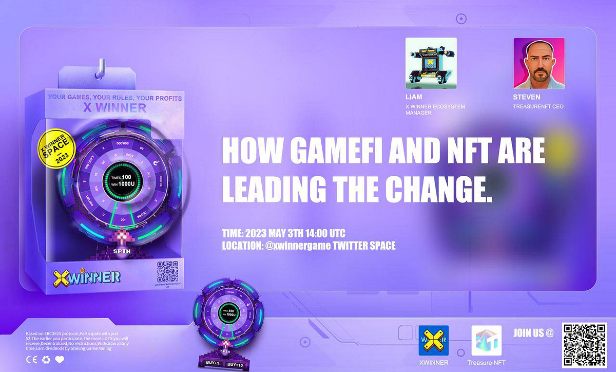 Join us and discuss ‘How GameFi and NFT are Leading the Change’ with X Winner! Don’t miss out on ...