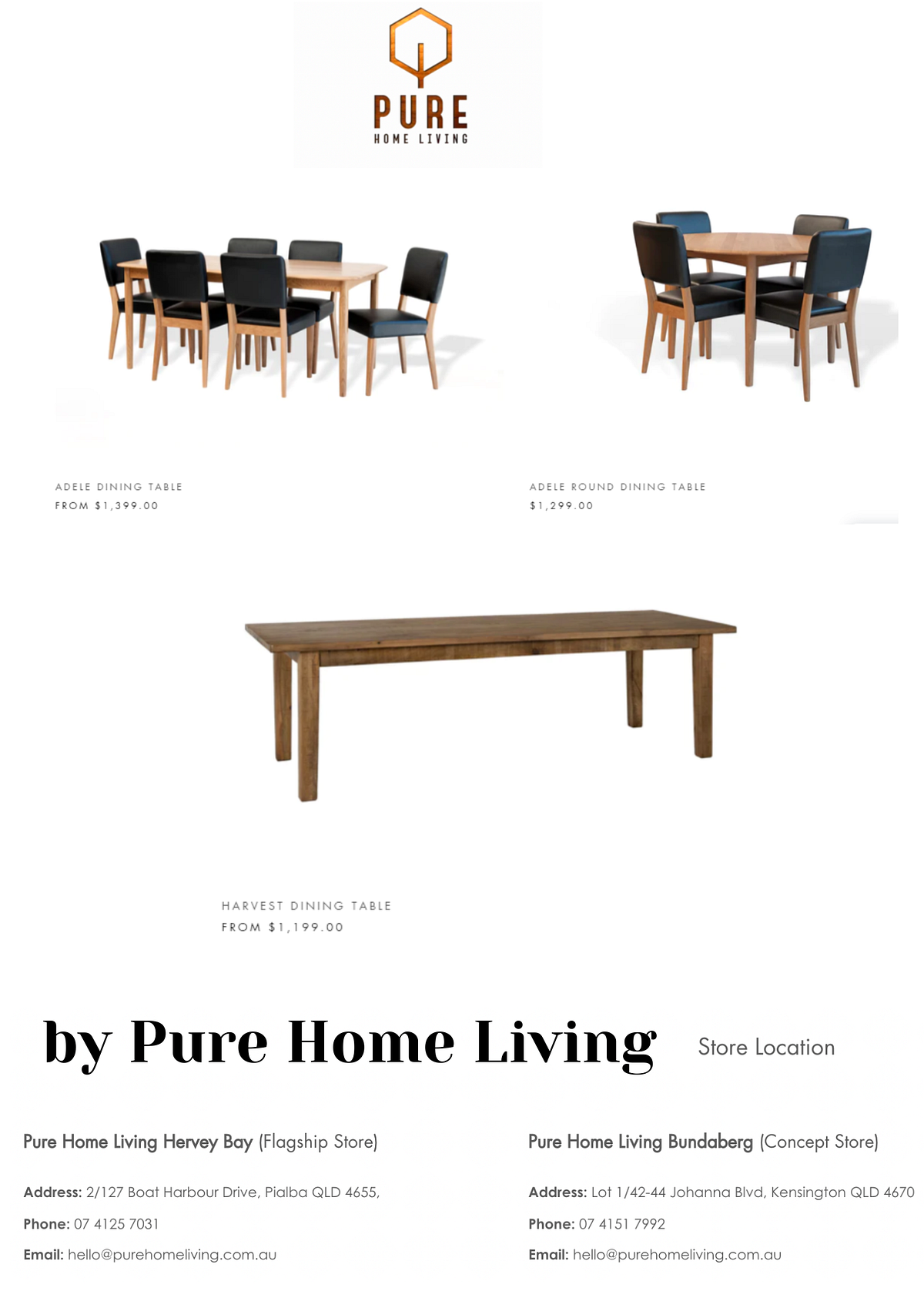 Buy Dining Tables at Pure Home Living - Pure Home Living - Medium