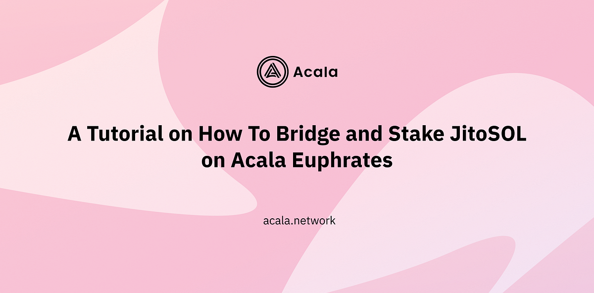 A Tutorial on How To Bridge and Stake JitoSOL on the Acala Euphrates ...