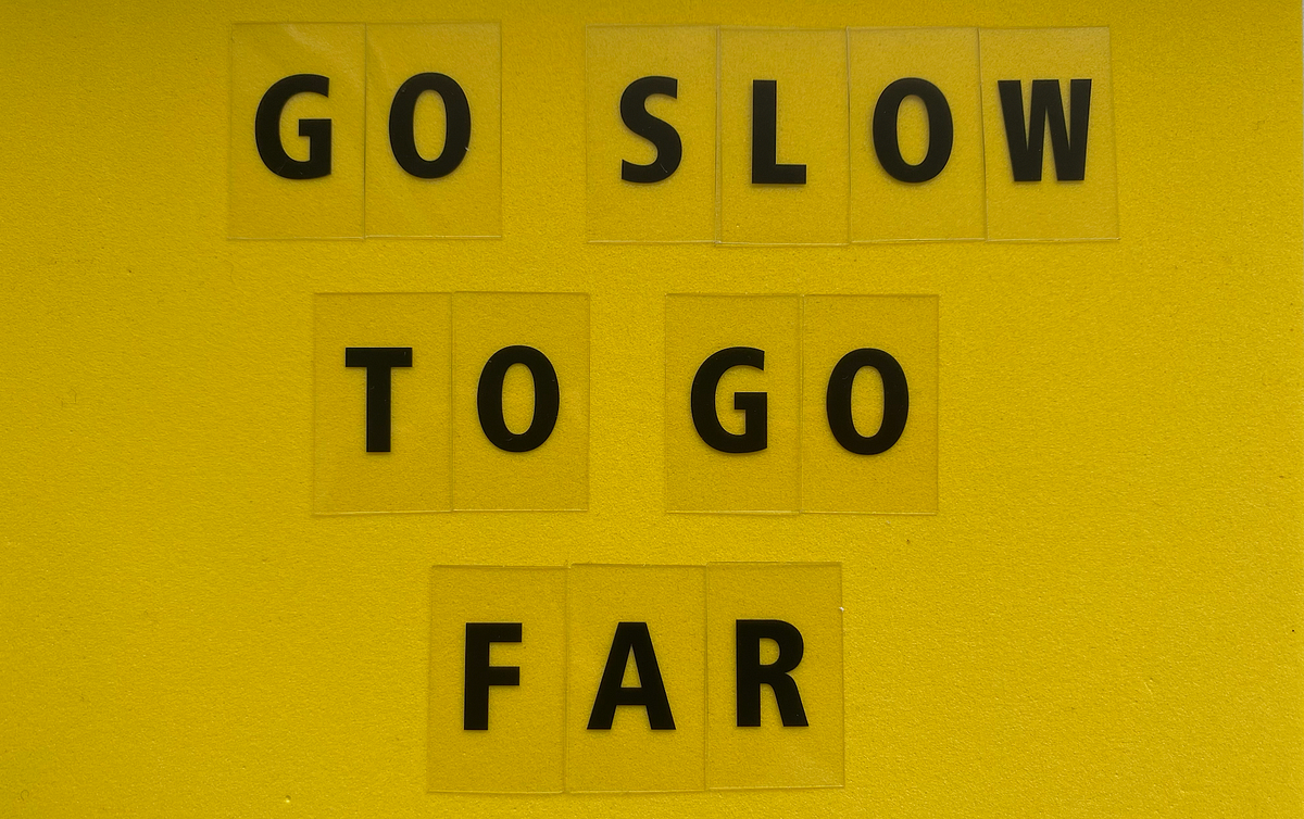 Go slow to go far. What keeps one motivated in the long… | by Corina ...