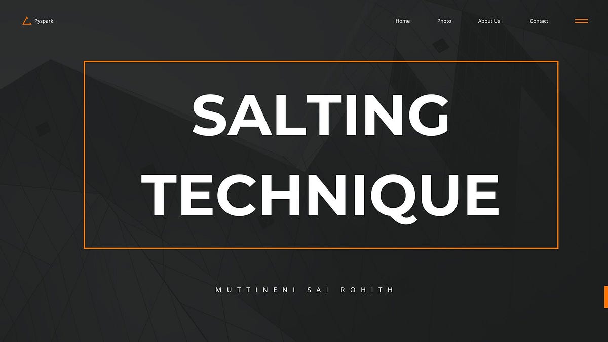 Start Using Salting Technique in Pyspark | by Muttineni Sai Rohith ...